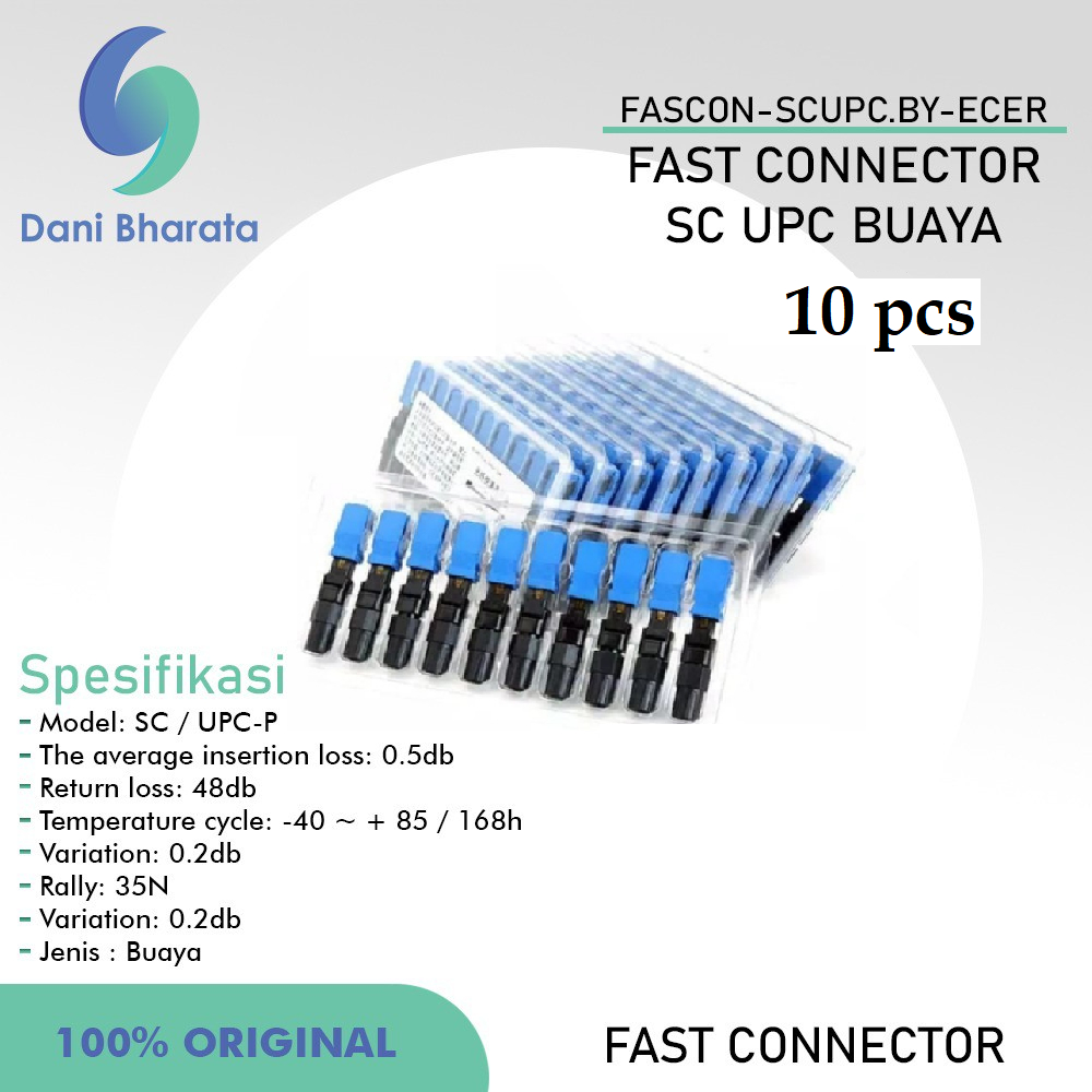 Jual Fast Connector SC UPC Singlemode -Fastcon Fiberoptik Biru - Fascon ...