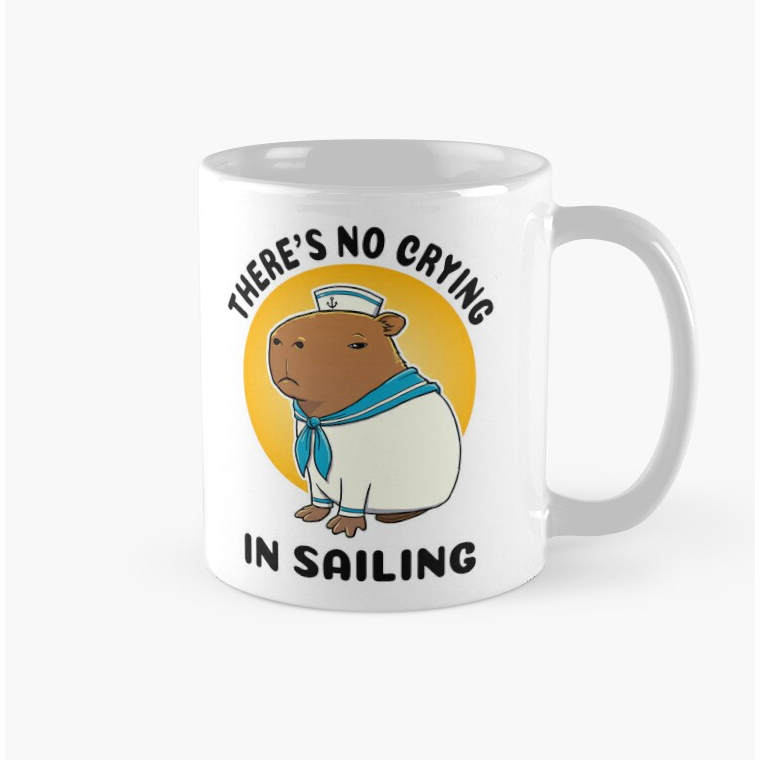 Jual Mug Motif There's no crying in sailing Capybara Sailor | Shopee ...