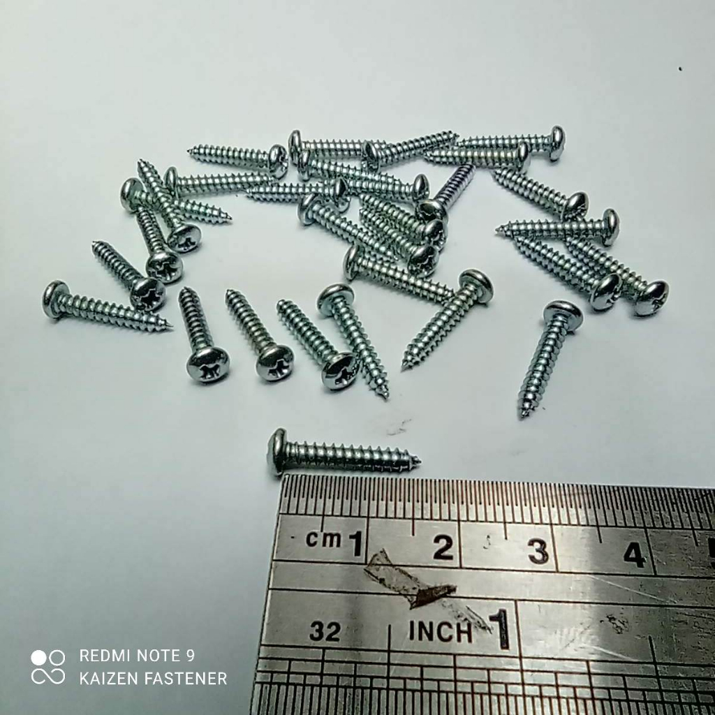 Jual x100pcs #4x5/8'' Sekrup Tapping PH M3x16 (PAB P+AB) Kepala bulat ...