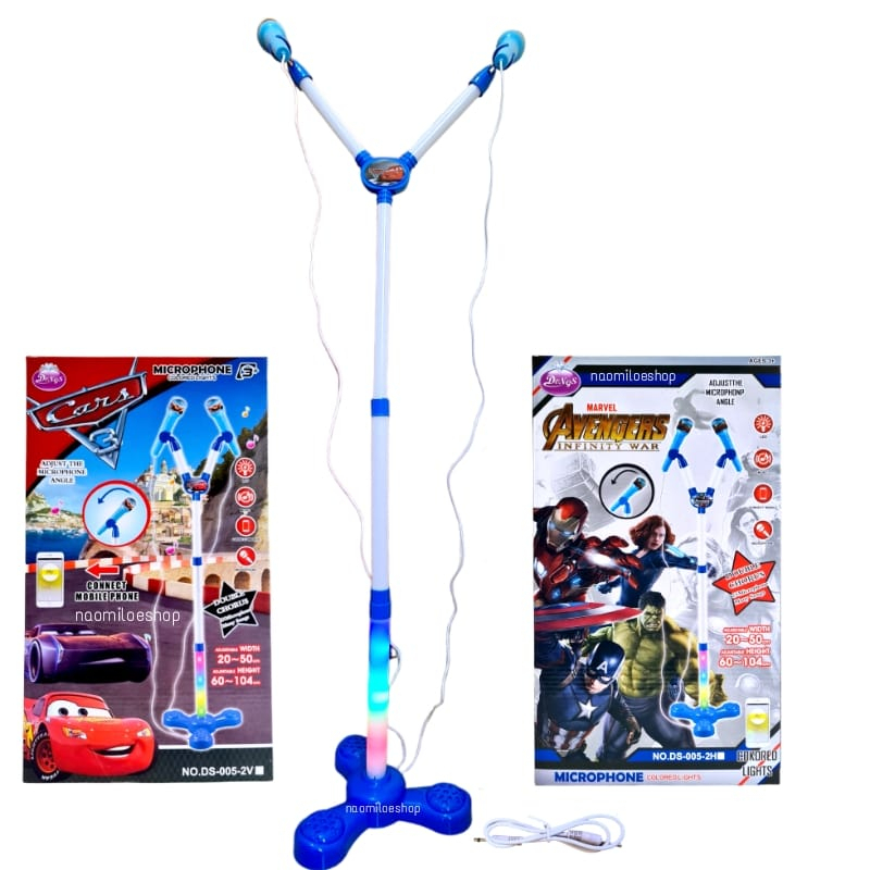 Jual Double MICROPHONE MIC FROZEN HELLO KITTY spiderman mainan anak ...