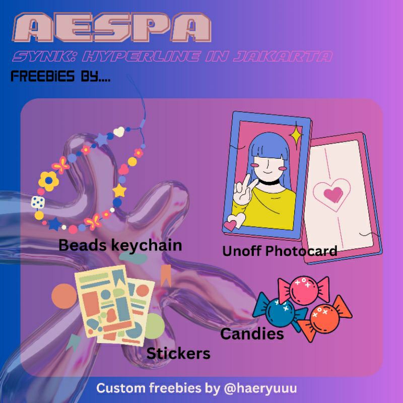 Jual CUSTOM FREEBIES KONSER AESPA | minigift konser | Shopee Indonesia