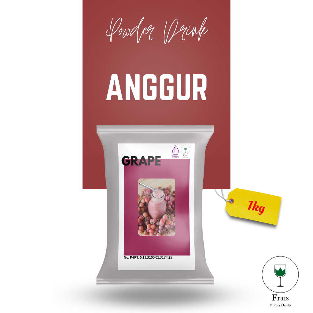 Jual BUBUK MINUMAN RASA ANGGUR 1KG / SERBUK MINUMAN ANEKA RASA / BUBUK ...