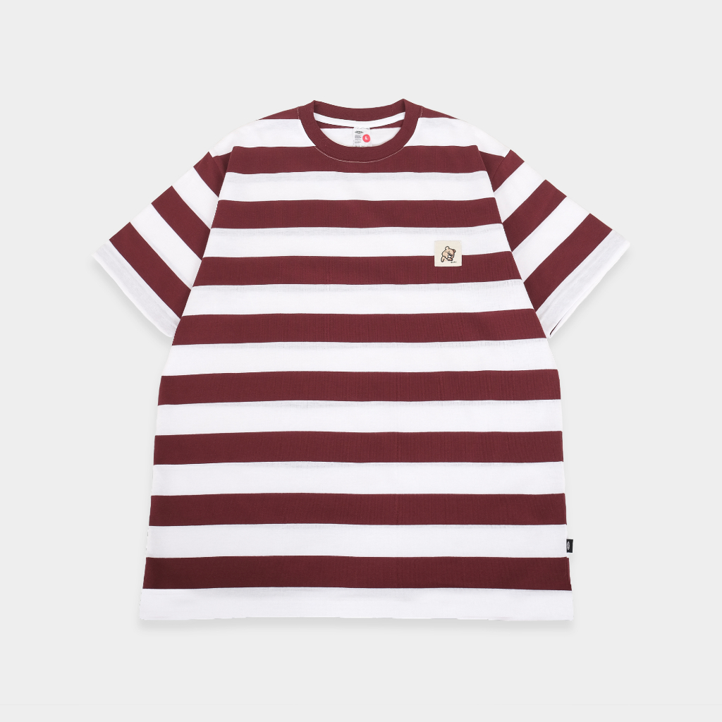 Jual CRSL Choco Border Stripe Tees Maroon | Kaos Garis-Garis | Kaos ...