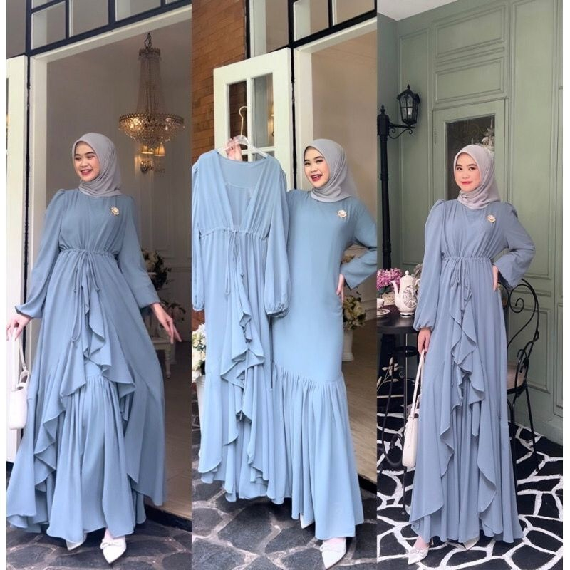 Jual GAMIS CRINKLE TERBARU 2023 Baju Gamis Dress Wanita Muslim Airynn ...