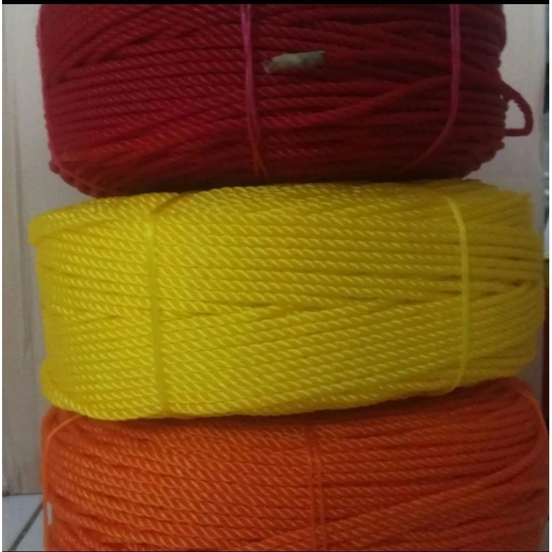Jual tali tambang nilon / tali tambang plastik 4mm (per roll) | Shopee ...