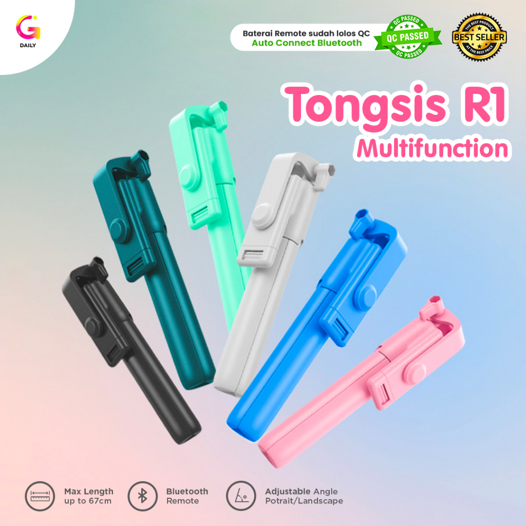 Jual Tripod Tongsis R1 R1s Tongkat Wireless Selfie Stick HP 360 ...