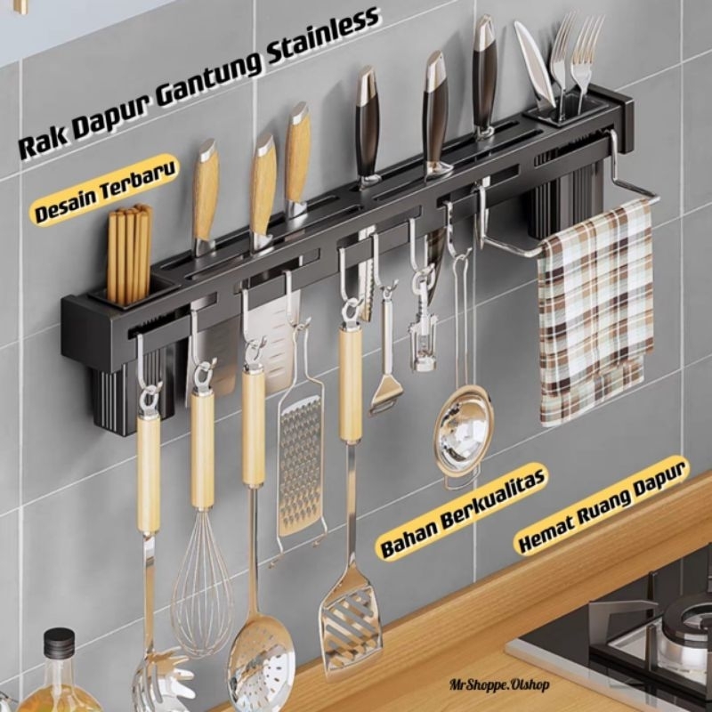 Jual Rak Dinding Dapur Stainless Steel / Kitchen Rack / Tempat Taruh ...