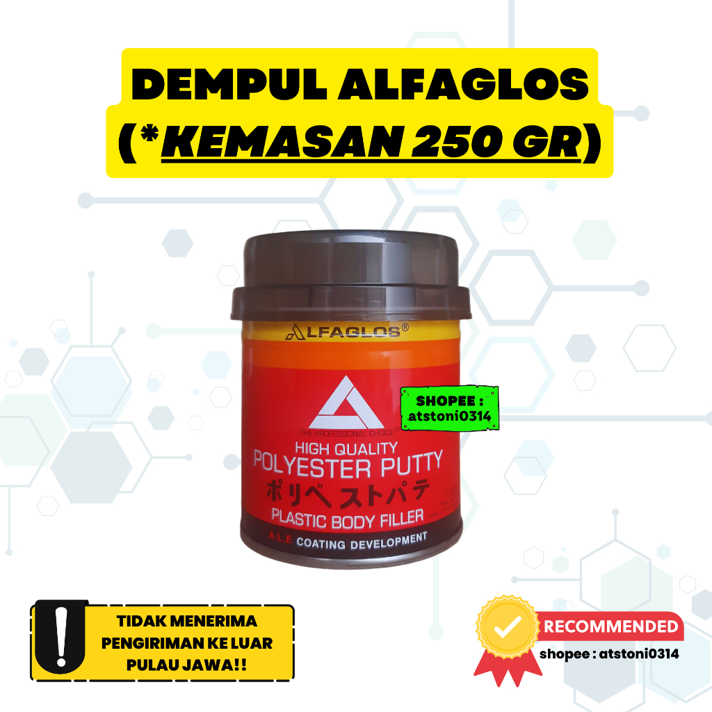 Jual DEMPUL ALFAGLOS KEMASAN 250GR (POLYESTER PUTTY) | Shopee Indonesia