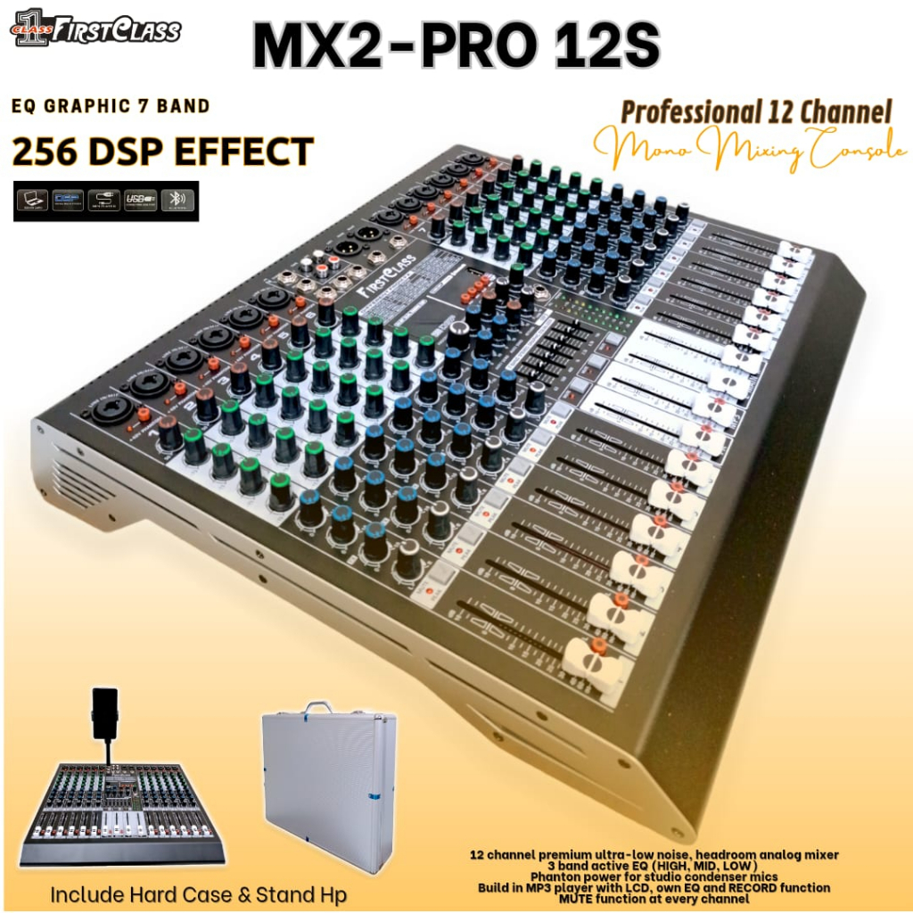 Jual MIXER PROFESSIONAL FIRSTCLASS MX2 PRO 12S 12 CHANNEL | Mixer 12 ch ...
