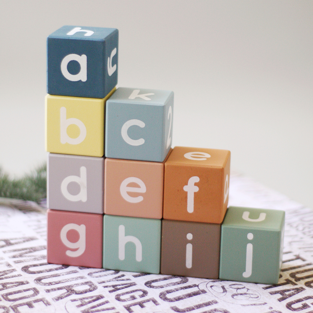 Jual Lettering and Life Colorful Lowercase Alphabet Blocks Wooden Toys ...