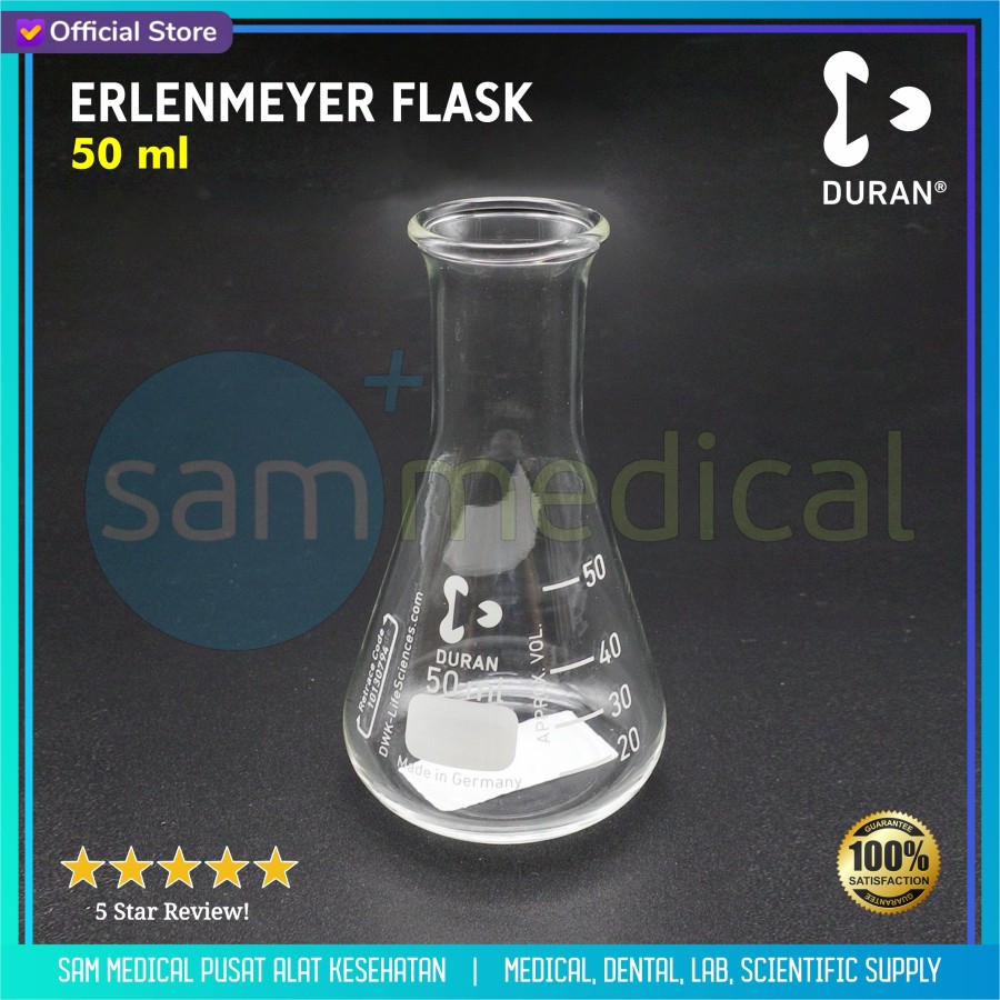 Jual Duran Erlenmeyer Flask / Labu Erlenmeyer 50ml | Shopee Indonesia Jual Duran Erlenmeyer Flask / Labu Erlenmeyer 50ml | Shopee Indonesia