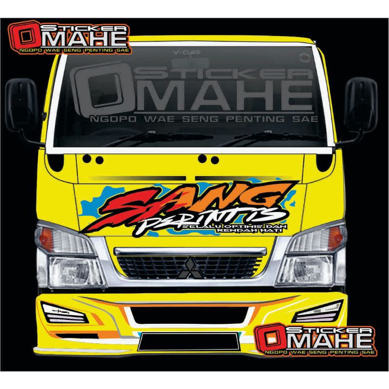 Jual Cutting Sticker kabin depan truck Canter sang perintis | Shopee ...