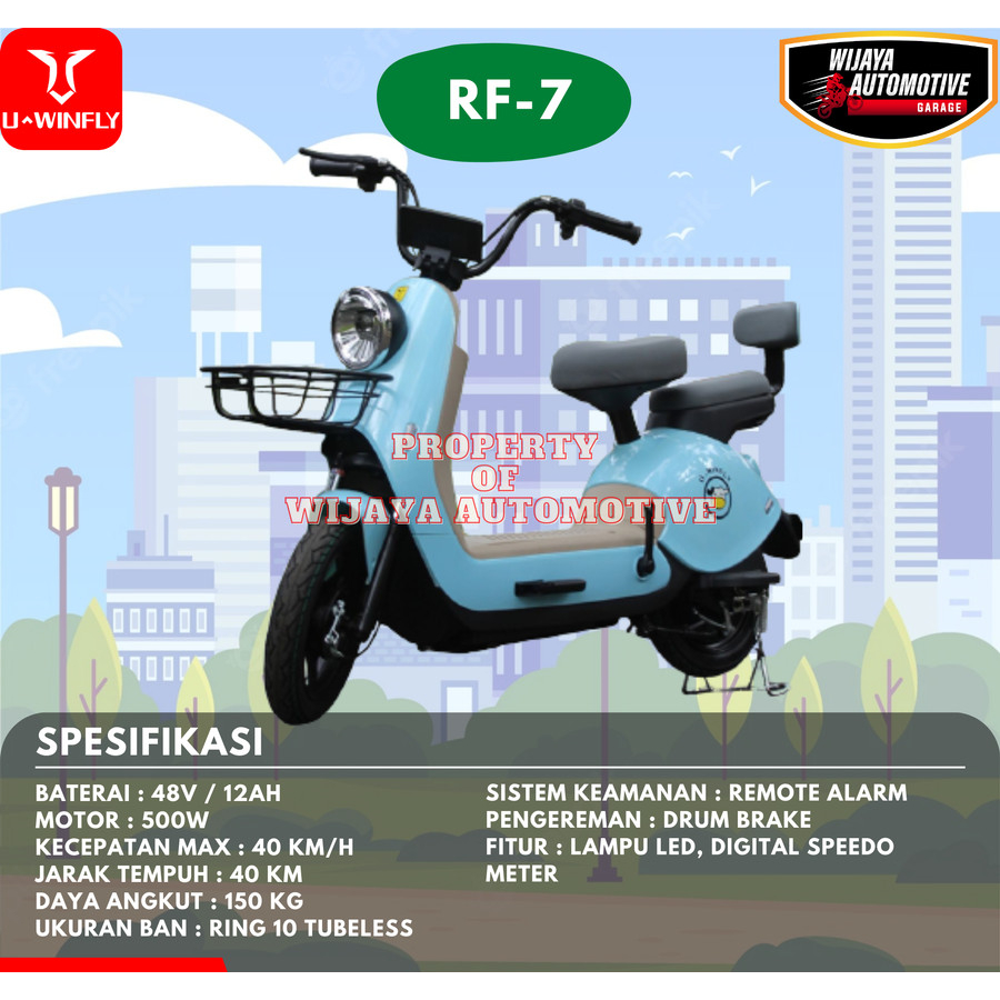 Jual UWINFLY Sepeda Listrik RF7 RF 7 Redfish E-Bike Garansi Resmi | Shopee Indonesia