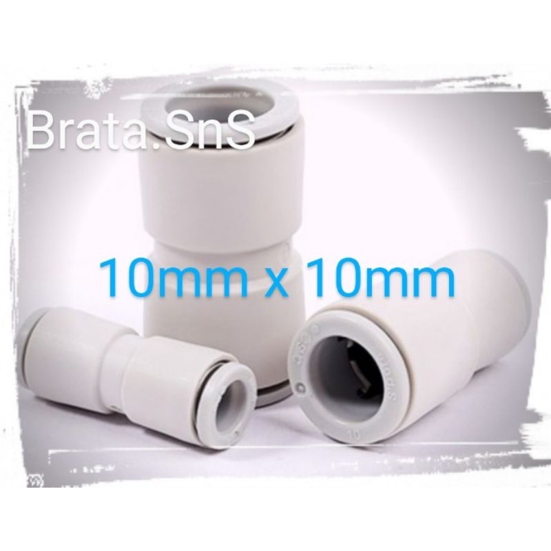 Jual SMC KQ2H10-00A Straight Union / Tube Fitting Pneumatic Lurus 10mm x 10mm | Shopee Indonesia