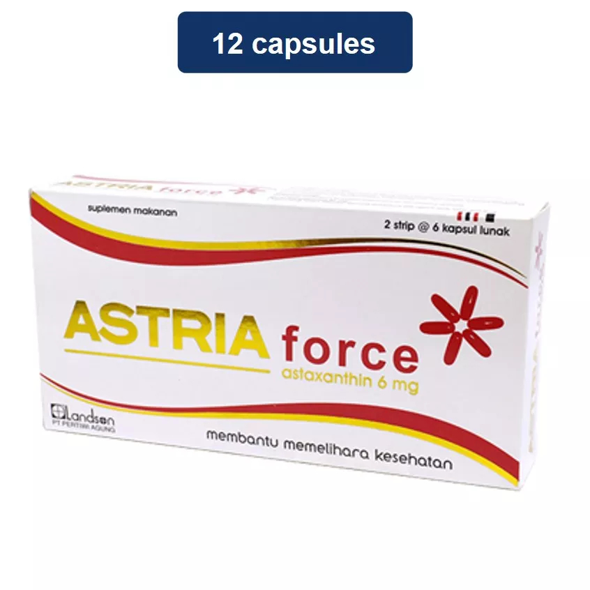 Jual Astria Force Suplemen Antioksidan Natural Astaxanthin 6mg 1 pack x ...
