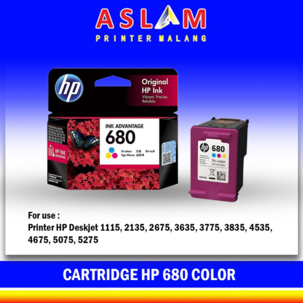 Jual Hp Ink Cartridge 680 Color Cartridge Printer Hp 1115 Printer HP ...