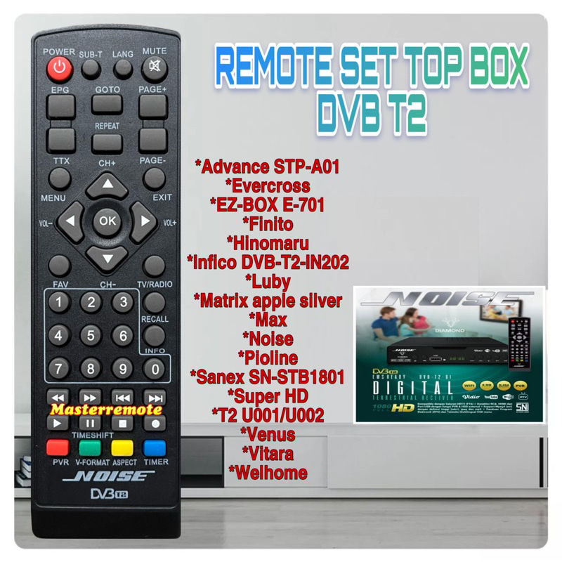 Jual REMOT REMOTE SET TOP BOX DVB T2 NOISE | Shopee Indonesia
