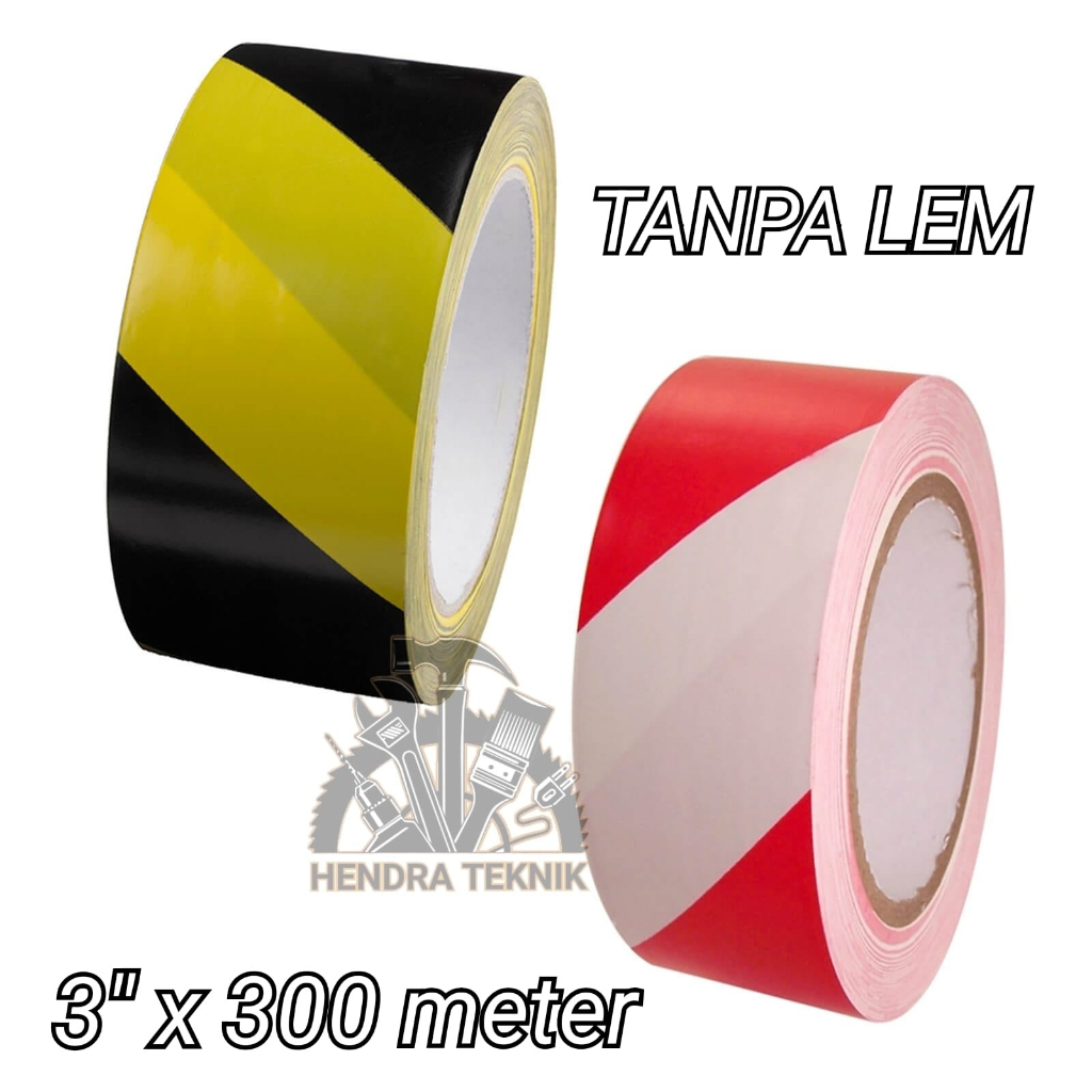 Jual Police Line hitam-kuning merah-putih Garis Polisi 3 Inchi x ...