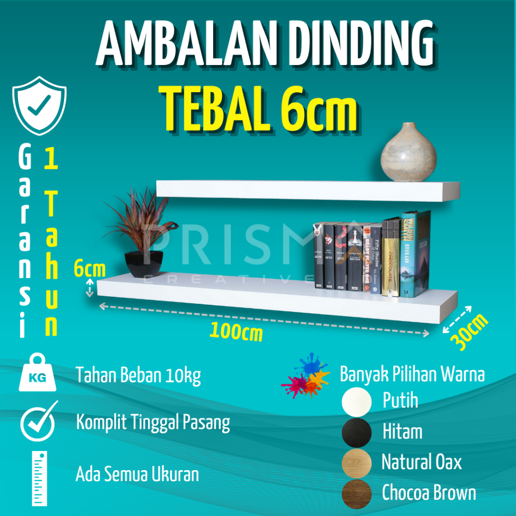 Jual Rak Ambalan Dinding Minimalis Hiasan Papan Hambalan Kayu Laci ...