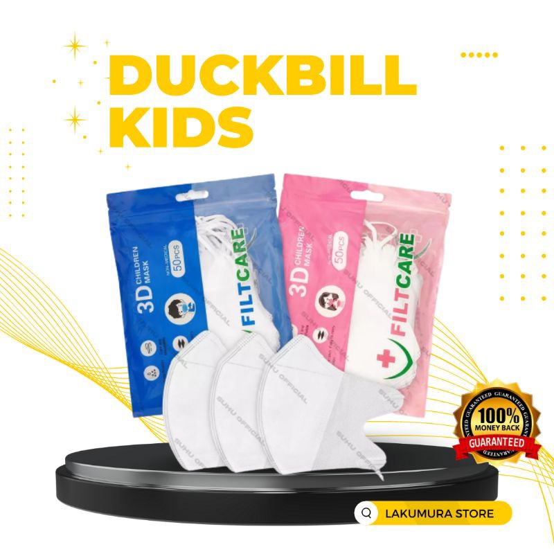 Jual MASKER DUCKBILL ANAK FILTCARE 3 PLY DISPOSABLE FACE MASK ISI 50 ...