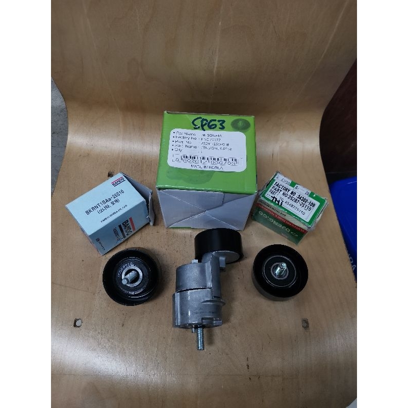 Jual Tensioner fan belt + pulley idler set hyundai tucson ix / kia all ...