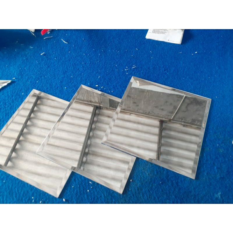 Jual kaca cermin moulding+BEVEL 1cm ukuran 20cm X 20 cm tebal 3mm ...