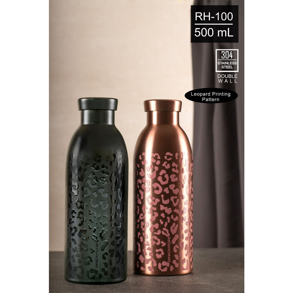 Jual Botol Minum RH-100 Stainless Vacuum Flask 500ml Motif Leopard ...