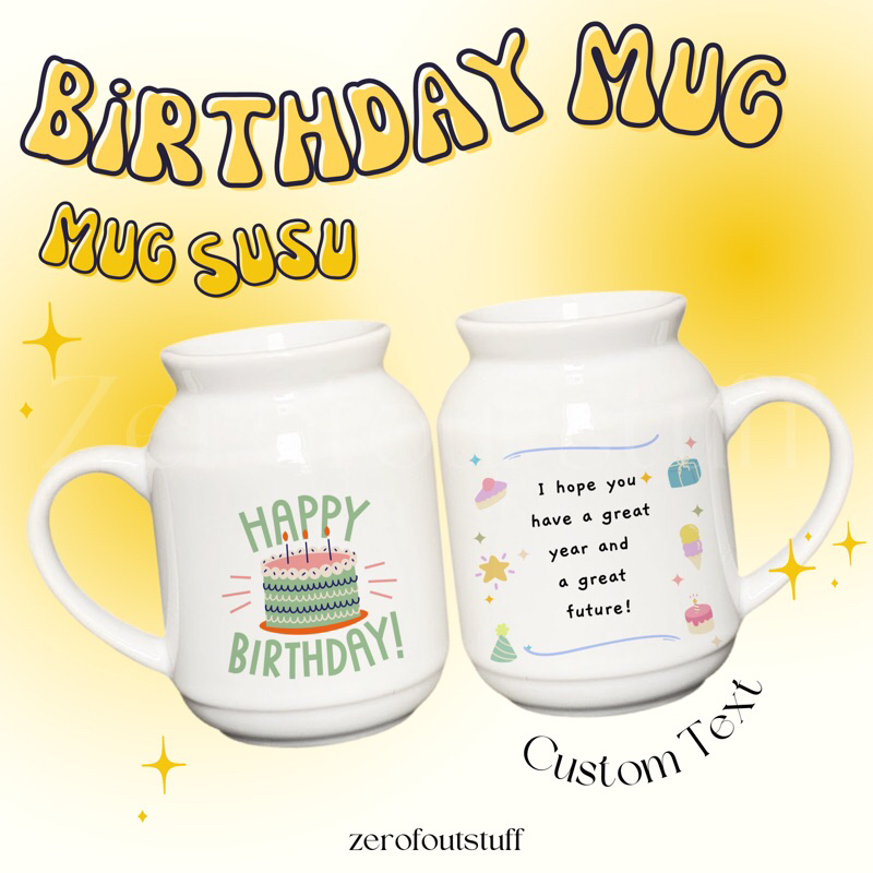 Jual CUSTOM MUG BIRTHDAY / MUG SUSU MEME / GELAS ULANG TAHUN / KADO ...