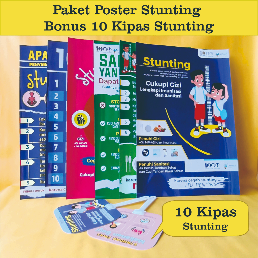 Jual Paket Poster | Paket Poster Stunting Bonus Kipas Stunting | Paket ...