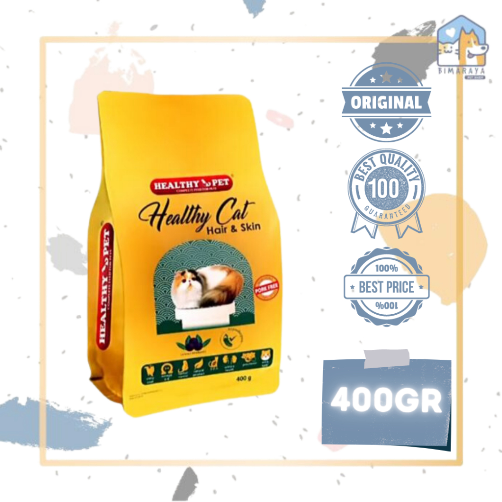 Jual HEALTHY PET HEALTHY CAT HAIR & SKIN CAT FOOD 400GR FRESHPACK ...