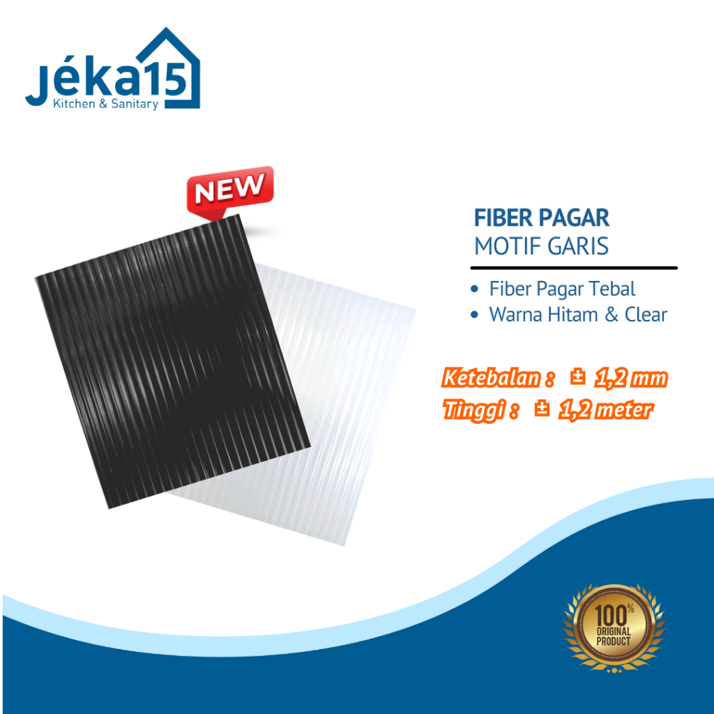 Jual FIBER PAGAR TEBAL MOTIF GARIS 1,2M | Shopee Indonesia
