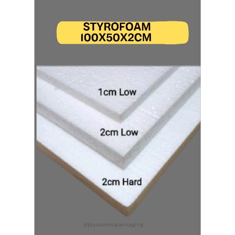 Jual Lembaran styrofoam 100x50x2cm/lembaran foam papan styrofoam(BACA ...