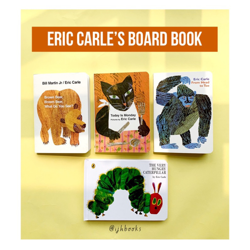 Jual Import board book ERIC CARLE from head to toe, hungry caterpillar ...