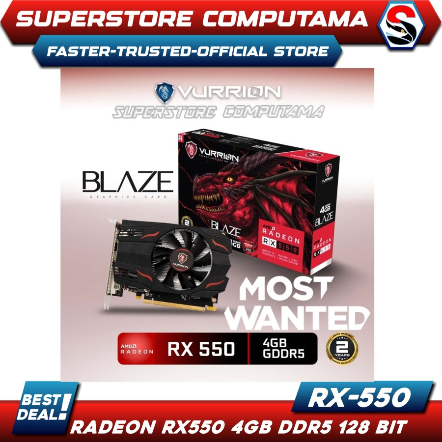 Jual VGA Radeon Vurrion RX 550/ RX550 4GB GDDR5 128Bit | Vurion RX550 ...