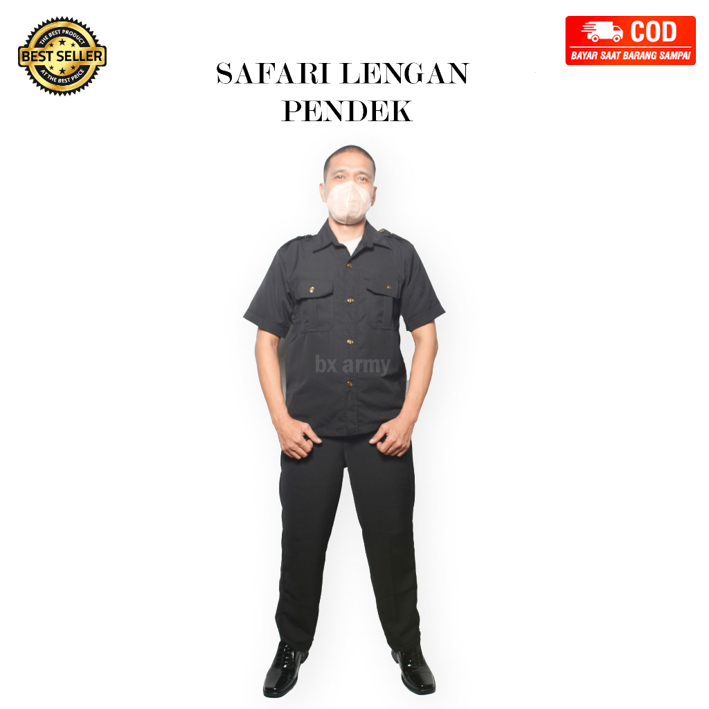 Jual COD Seragam Safari Security lengan Pendek /Safari Security seragam ...
