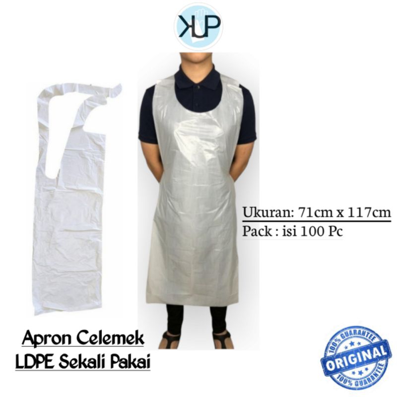 Jual Apron Plastik LDPE / Celemek Plastik Sekali Pakai | Shopee Indonesia