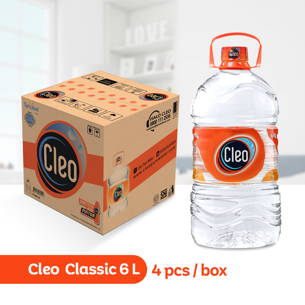 Jual Cleo Air Murni 6000 ml KARTON (4pcs) | Shopee Indonesia