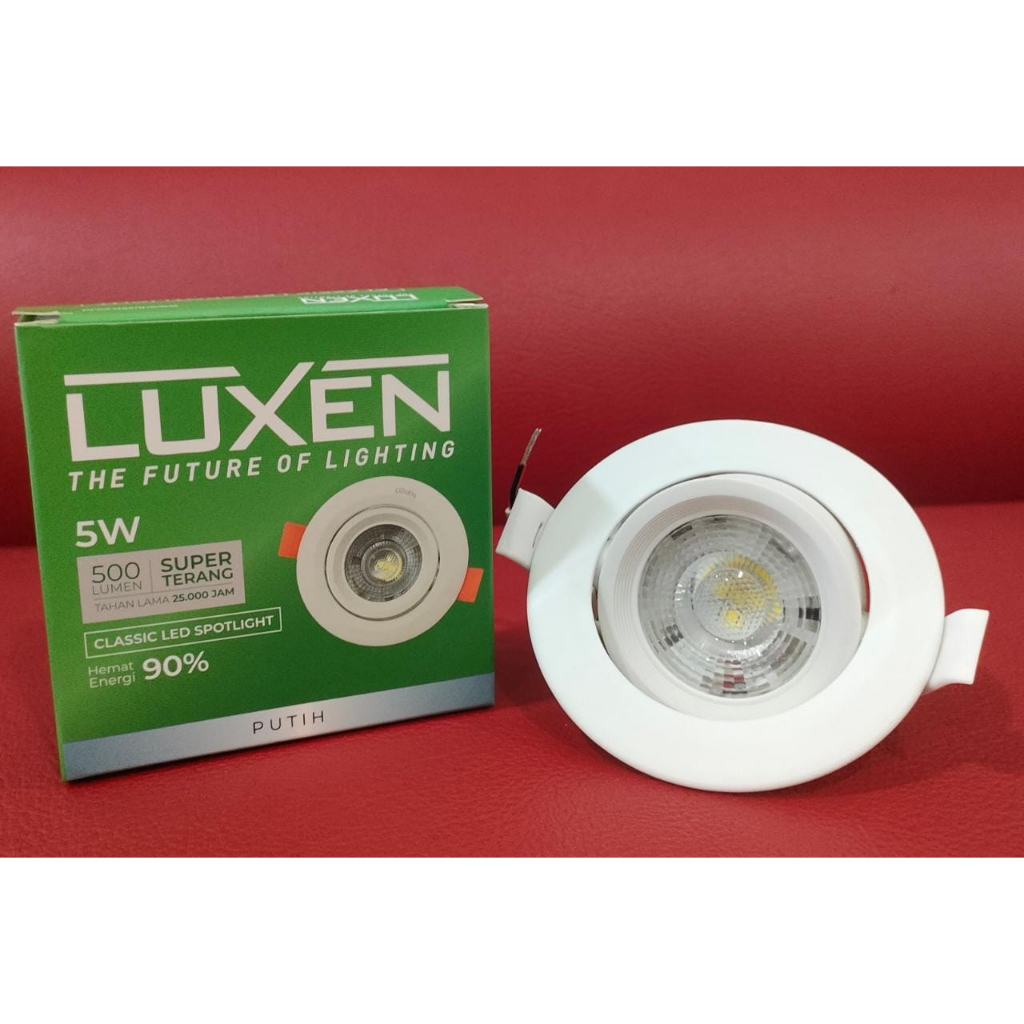 Jual LAMPU LUXEN LED SPOTLIGHT CLASSIC SLIM DOWNLIGHT LED 5W 5 Watt ...
