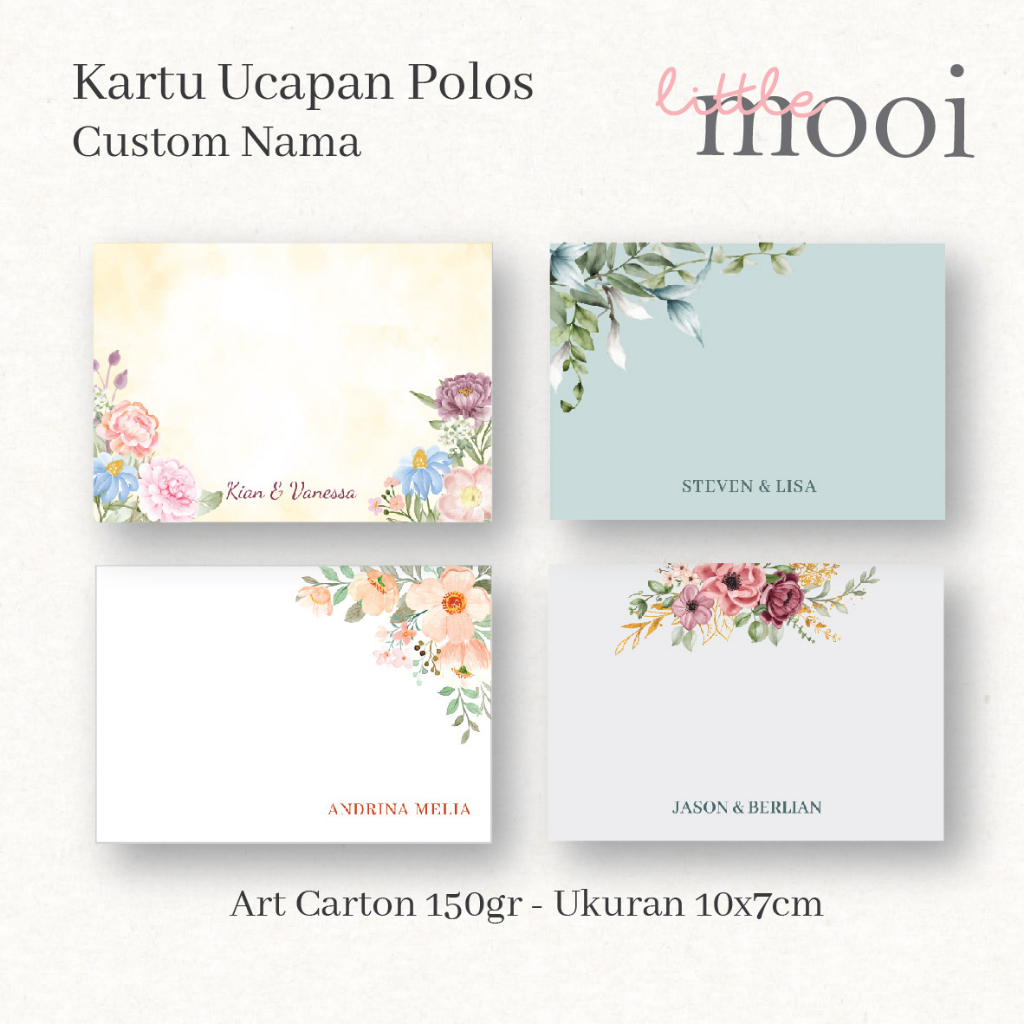 Jual CUSTOM KARTU UCAPAN POLOS / CUSTOM BLANK GREETING CARD / BLANK ...
