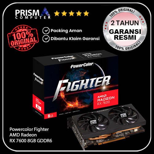 Jual Powercolor Fighter AMD Radeon RX 7600 8GB GDDR6 | Shopee Indonesia