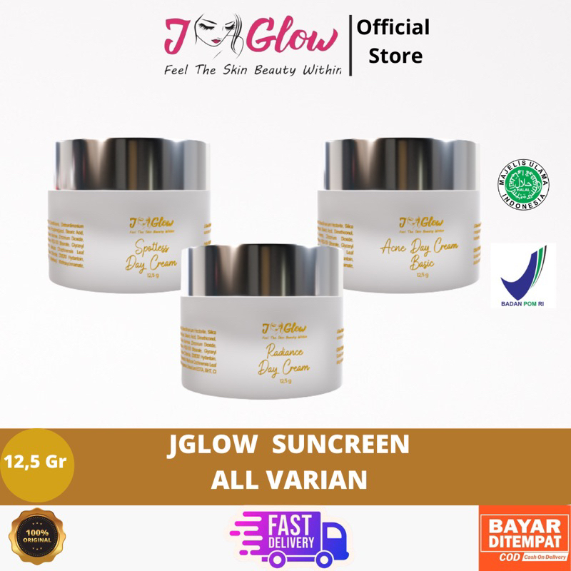 Jual JGLOW SUNSCREEN PELEMBAB GLOWING 4 VARIAN SKIN TYPE | Shopee Indonesia