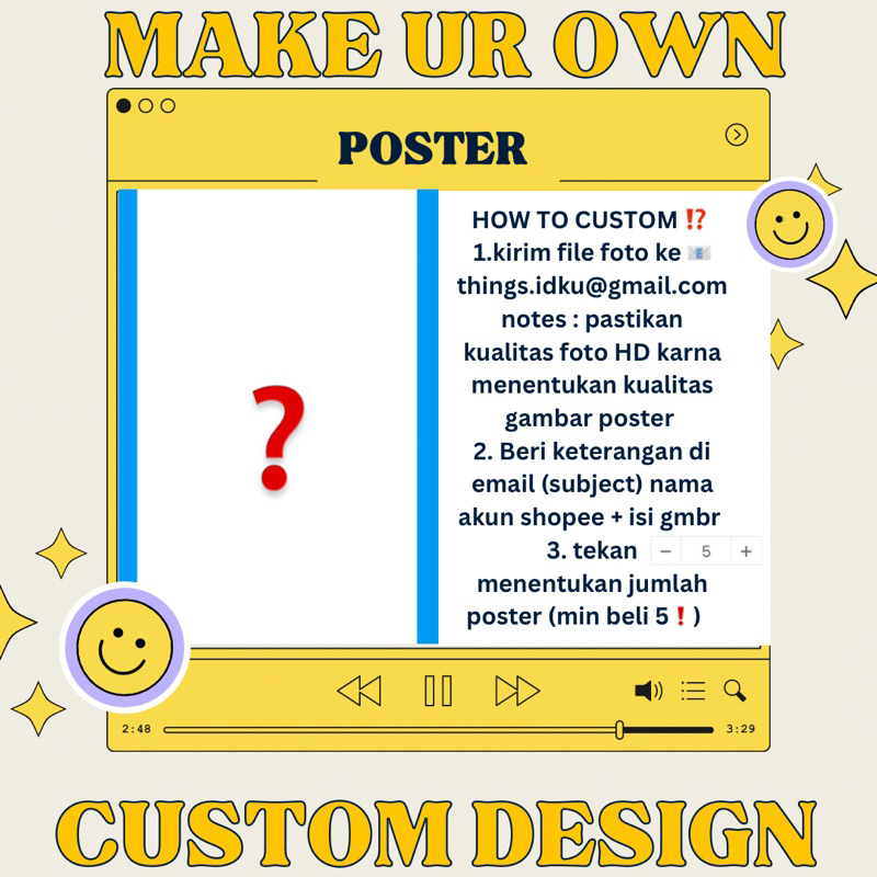 Jual CUSTOM POSTER DINDING (REQUEST / FOTO SENDIRI) | Shopee Indonesia
