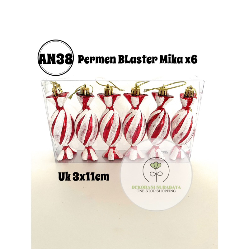 Jual Dekorasi Natal Hiasan Natal Permen Blaster x6(AN38) / Tongkat ...