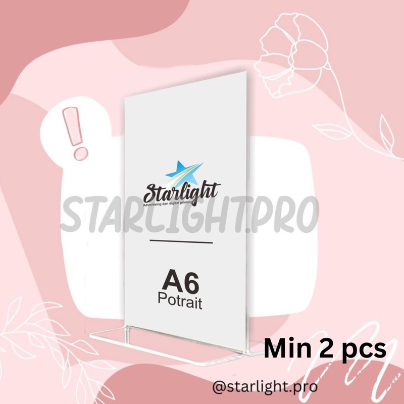 Jual Tent card akrilik acrylic display iklan akrilik dekorasi kantor ...