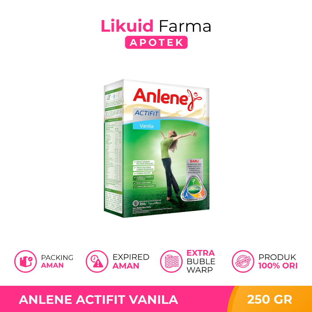 Jual Anlene Actifit Vanilla/Cokelat 240g Box Original | Shopee Indonesia