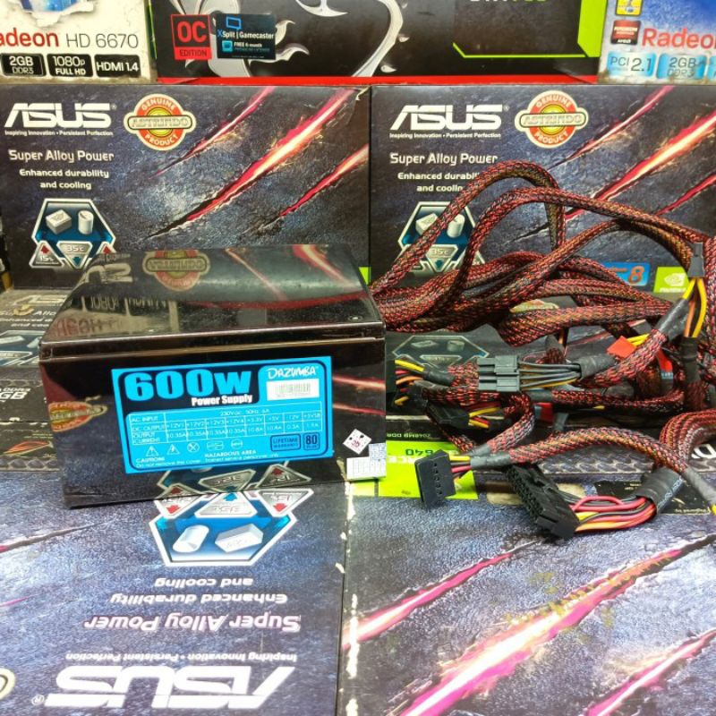 Jual Power Supply PSU Komputer Dazumba 600Watt Pure 80+ | Shopee Indonesia