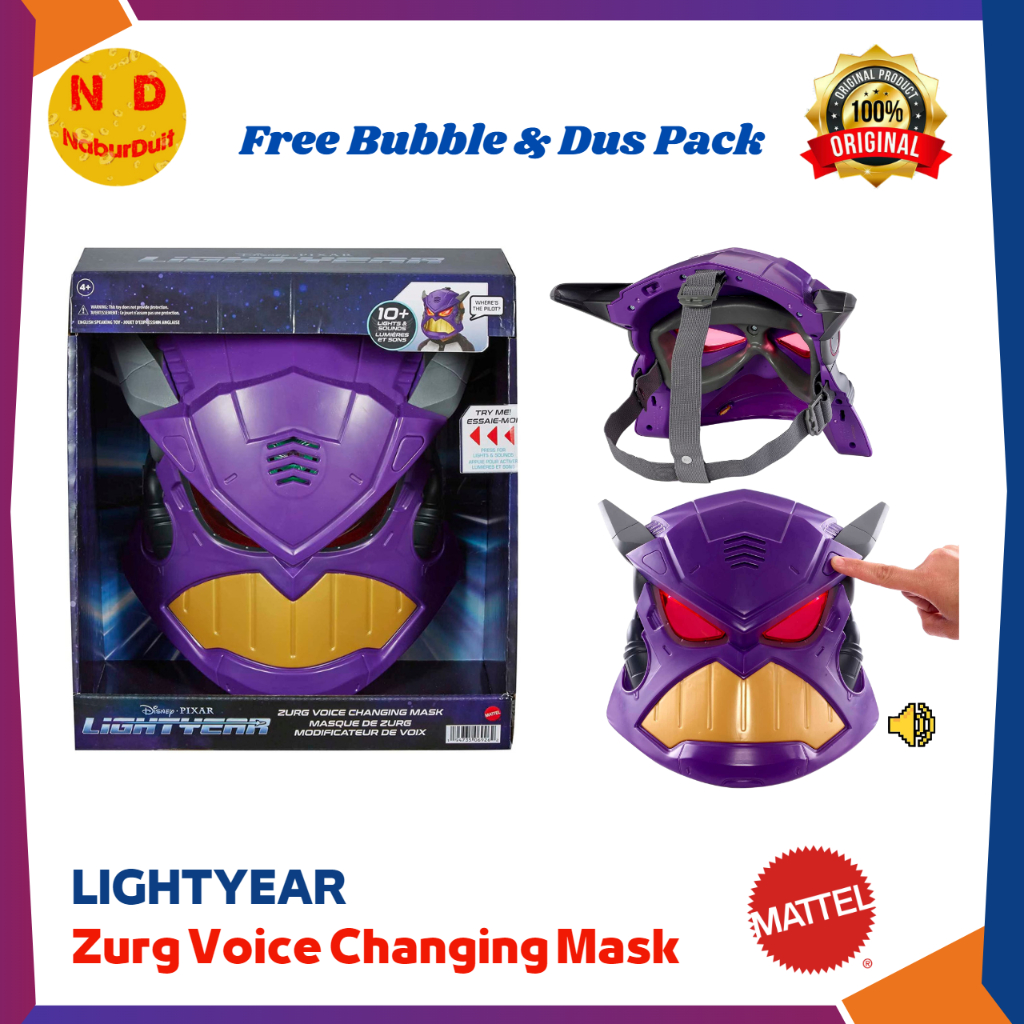 Jual Disney Pixar Lightyear Zurg Voice Changing Mask Original Mattel ...