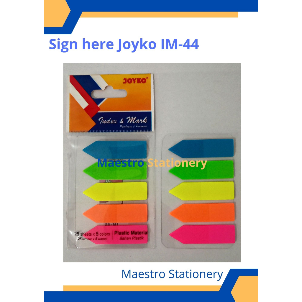 Jual Sign Here Joyko IM-35 , IM-42 , IM-44 / sticky note | Shopee Indonesia