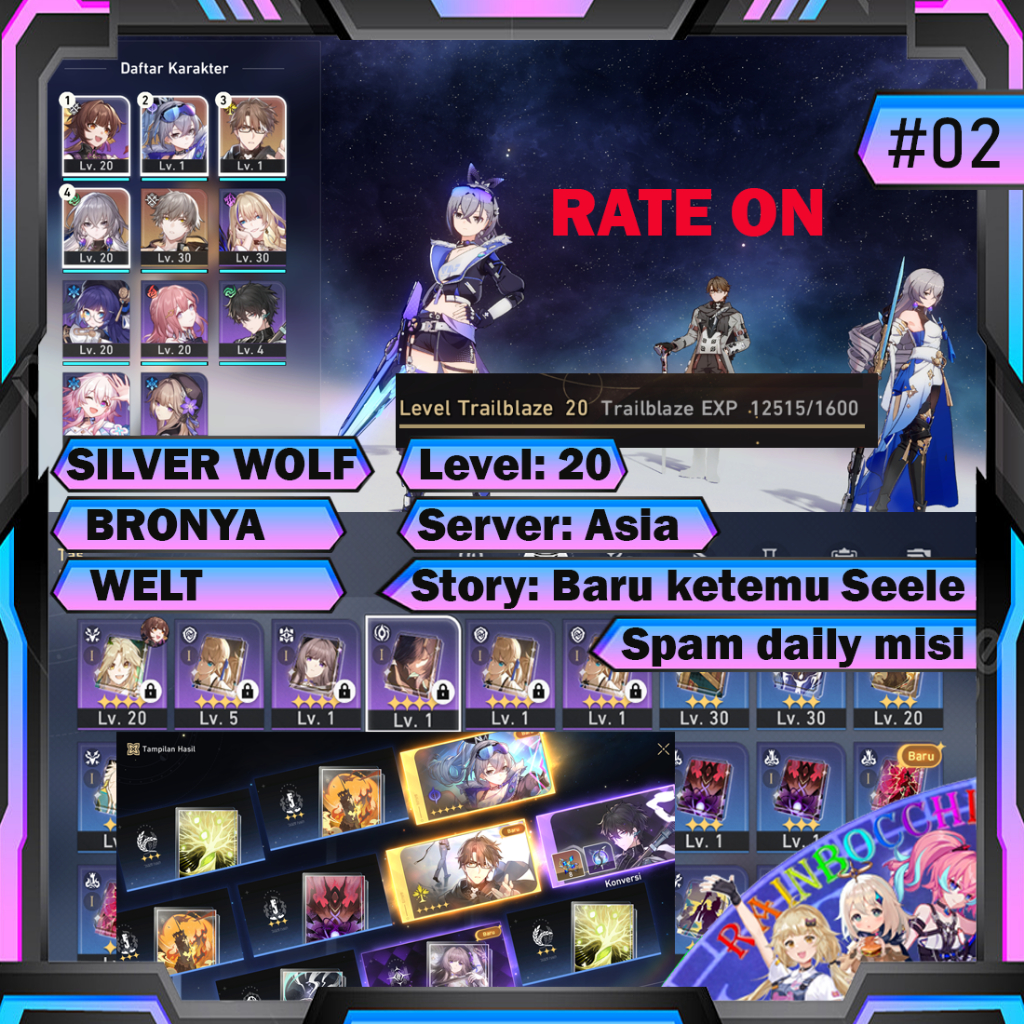 Jual HSR SILVER WOLF Akun Honkai Star Rail Starter / Mid | Shopee Indonesia