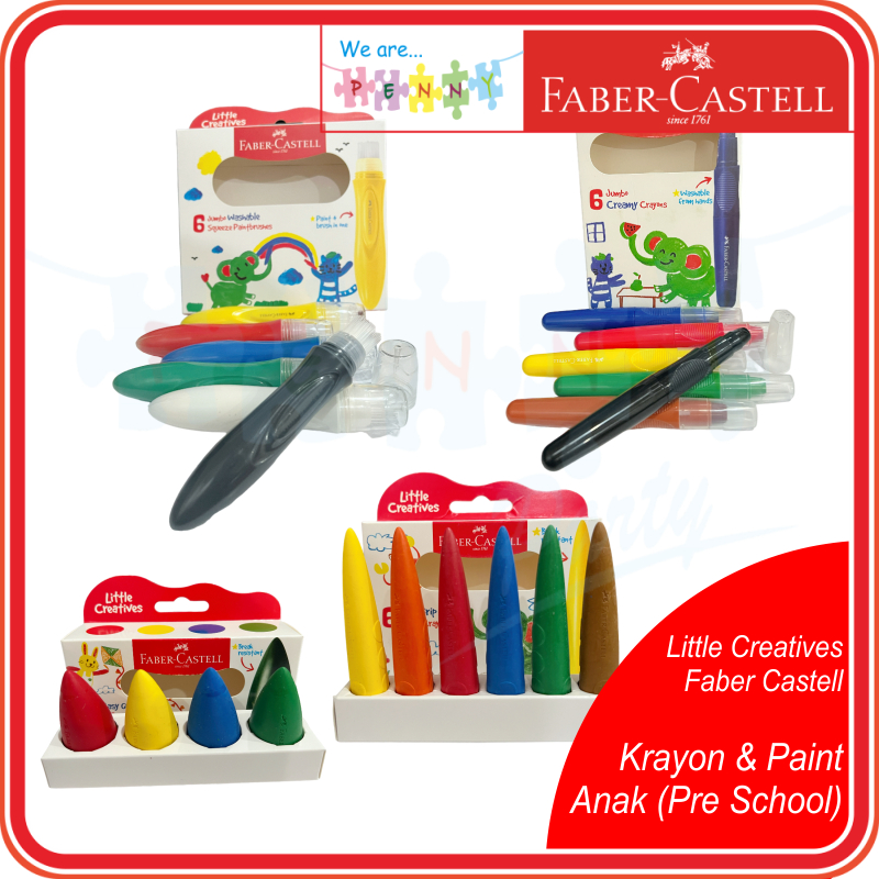 Jual Faber Castell Krayon & Paint Brush Anak-anak Pra Sekolah Little ...